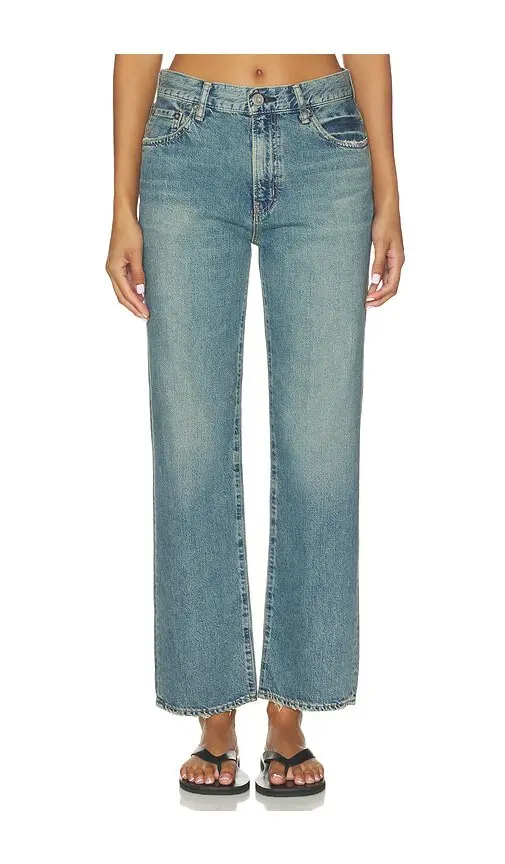 Moussy Vintage Lafayette Straight Leg Jeans In Blue