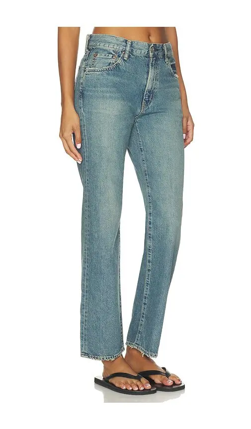 Moussy Vintage Lafayette Straight Leg Jeans In Blue