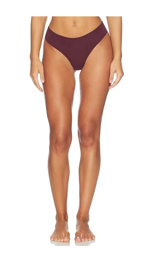 SKIMS Fits Everybody Thong In Purple - Currant