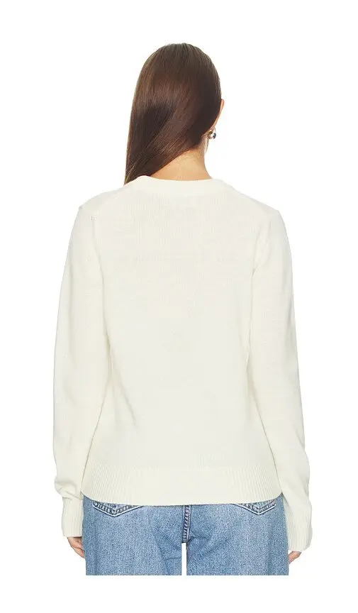 GANNI Mushroom Teddy Wool Sweater In Cream