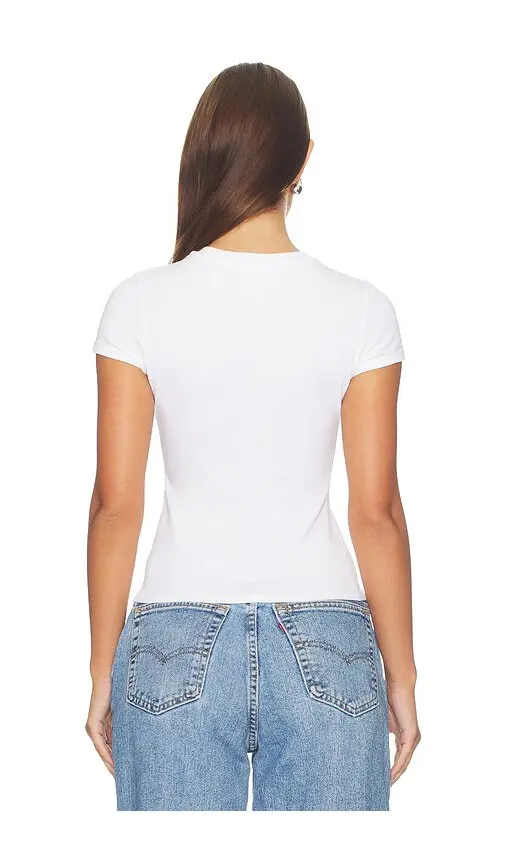 Alexander Wang Fitted Ringer Tee With Cherry Graphic