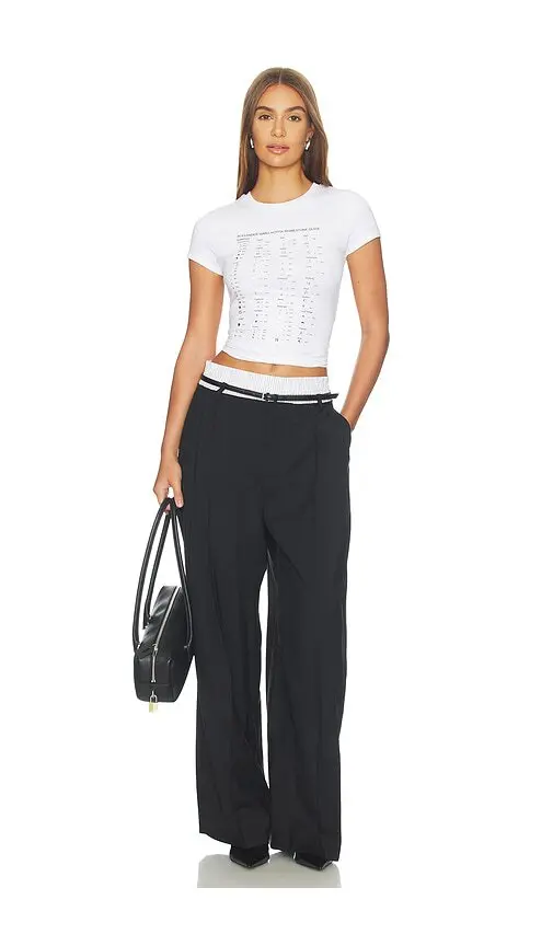 Alexander Wang Fitted Tee With Hotfix Card Graphic