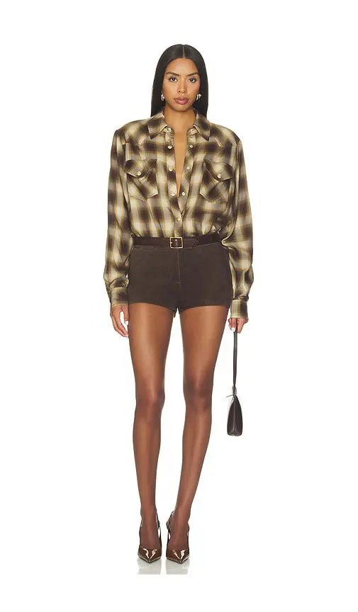 Ronny Kobo Tatie Shirt In Brown
