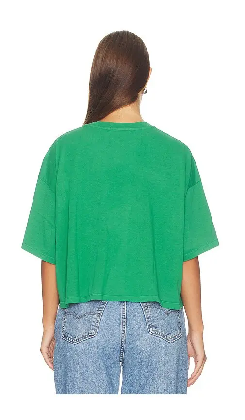 Daydreamer Division Champs Cropped V-neck Tee In Green