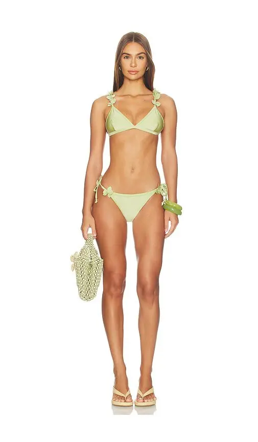 PatBO Petal Bikini Top In Na