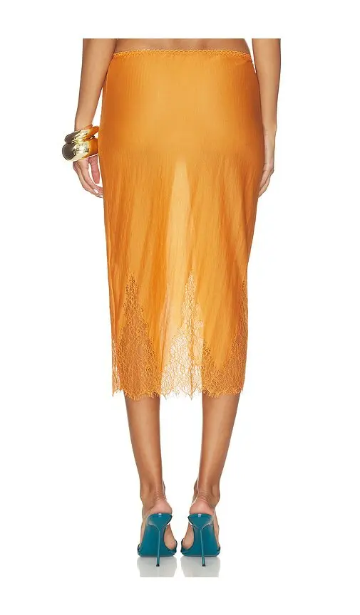 Ronny Kobo Julian Skirt In Tangerine