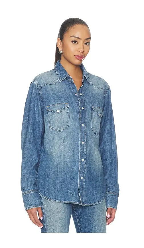Eterne Ellis Denim Shirt In Blue