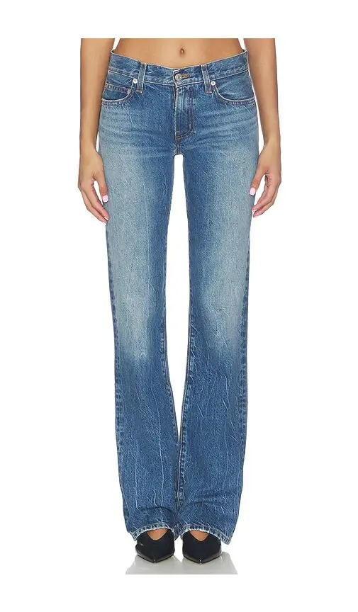 Eterne Denim Low Rise Bootcut Jean In Blue