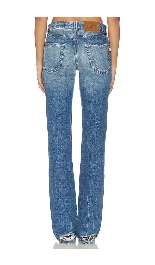 Eterne Denim Low Rise Bootcut Jean In Blue
