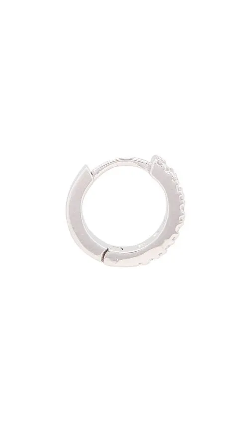 SERGE DENIMES Zirconia Hoop Earring In Metallic