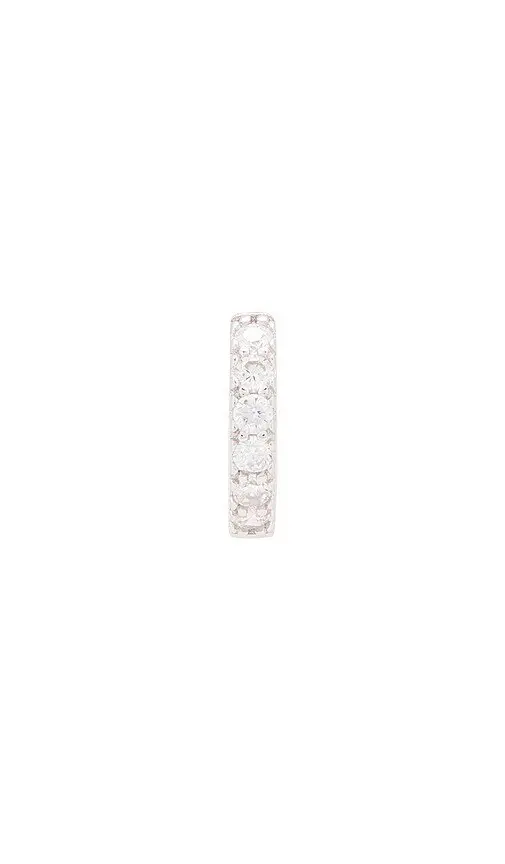 SERGE DENIMES Zirconia Hoop Earring In Metallic