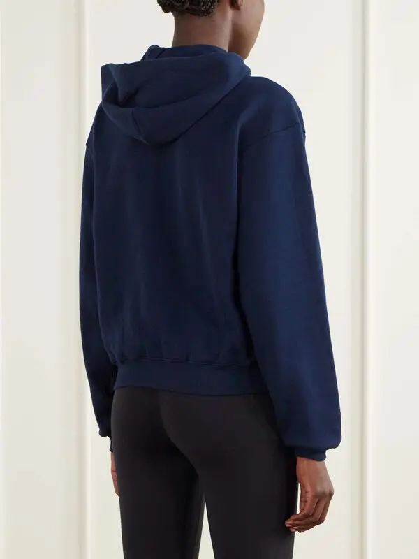 SKIMS Hooded Cotton-fleece Sweatshirt