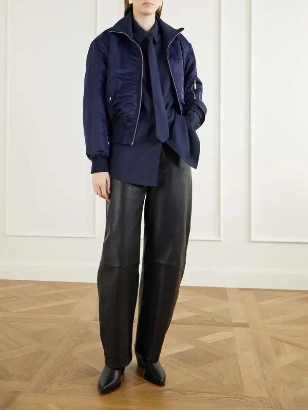 THE FRANKIE SHOP Peri Tie-detailed Oversized Georgette Shirt