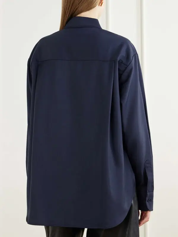 THE FRANKIE SHOP Peri Tie-detailed Oversized Georgette Shirt