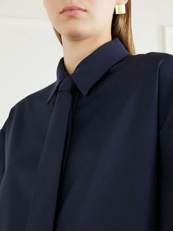 THE FRANKIE SHOP Peri Tie-detailed Oversized Georgette Shirt