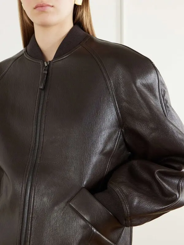 THE FRANKIE SHOP Alena Coated Bomber Jacket
