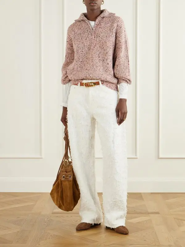 MARANT ETOILE Anita Ribbed Sweater - Pink
