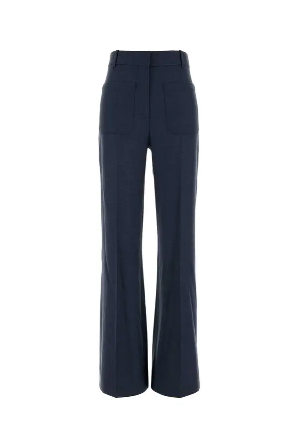 Victoria Beckham Twill Alina Pant - Blue