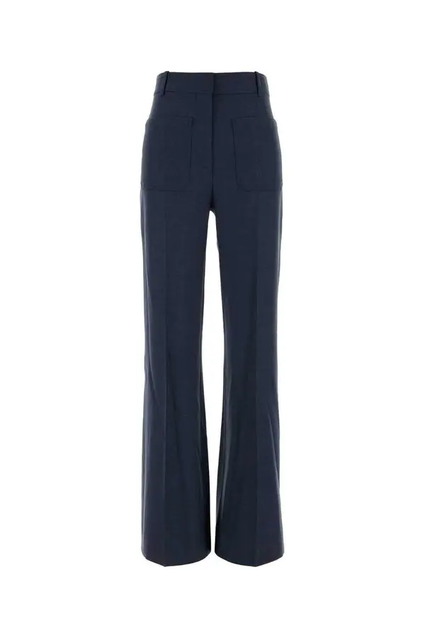 Victoria Beckham Twill Alina Pant - Blue