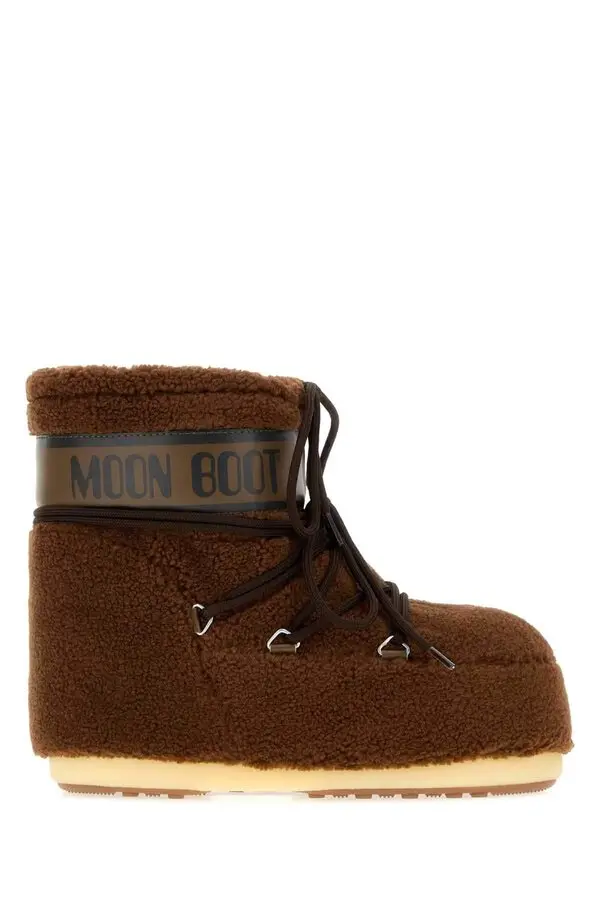 Moon Boot Eco Fur Icon Low Ankle Boots - Brown