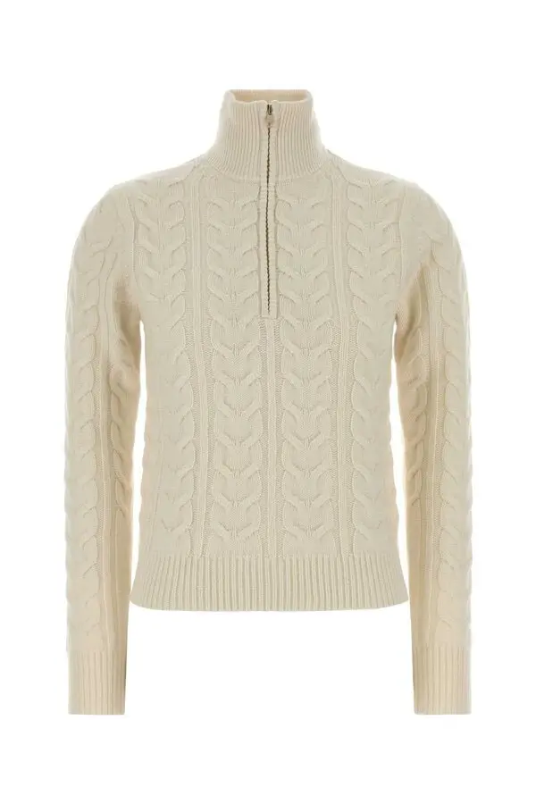 Max Mara Cream Cashmere Libero Sweater - Yellow