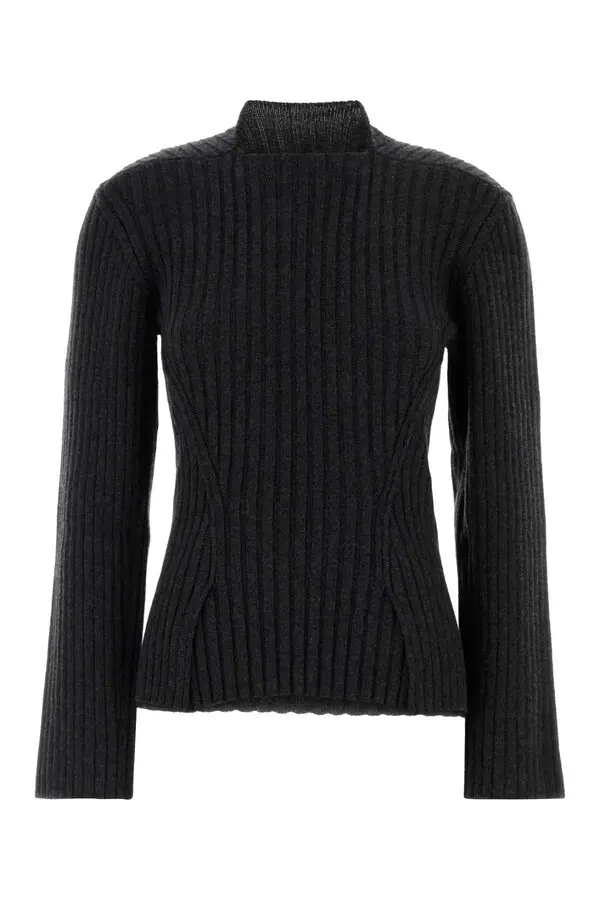 Victoria Beckham Charcoal Wool Blend Sweater - Gray