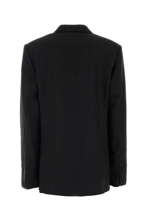 Victoria Beckham Charcoal Wool Beatrice Blazer