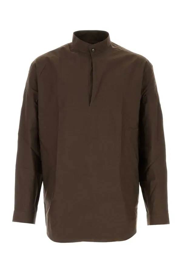 LEMAIRE Chocolate Poplin Shirt