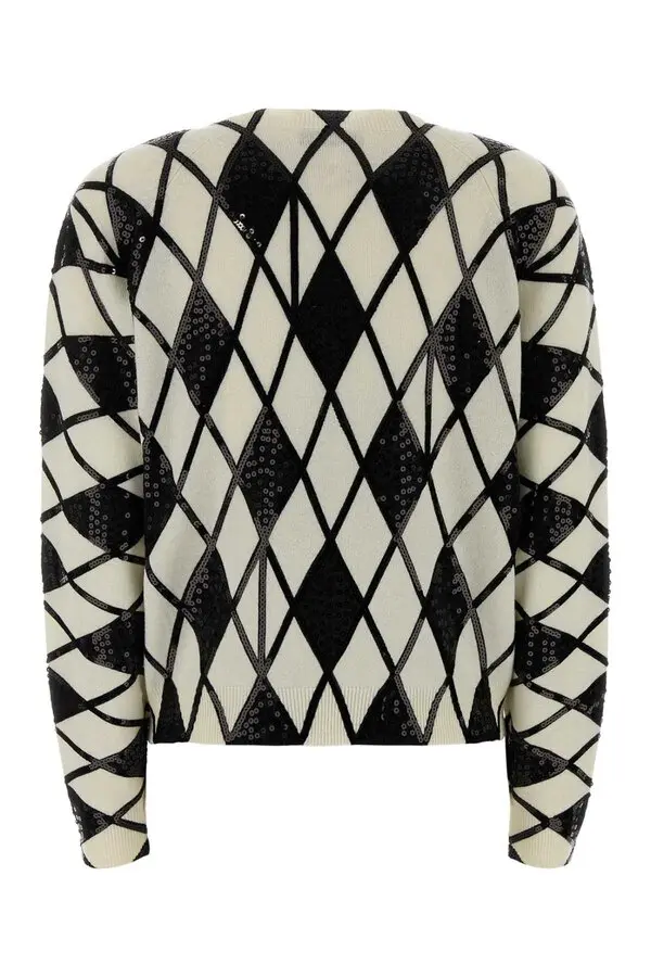 Blumarine Embroidered Wool Blend Sweater