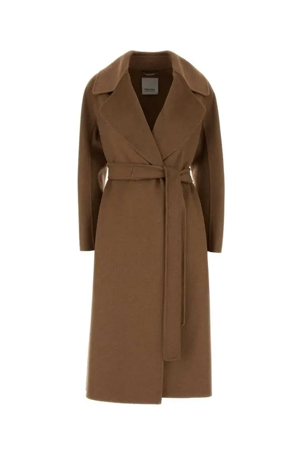 Max Mara S Camel Wool Blend Maris Coat - Brown