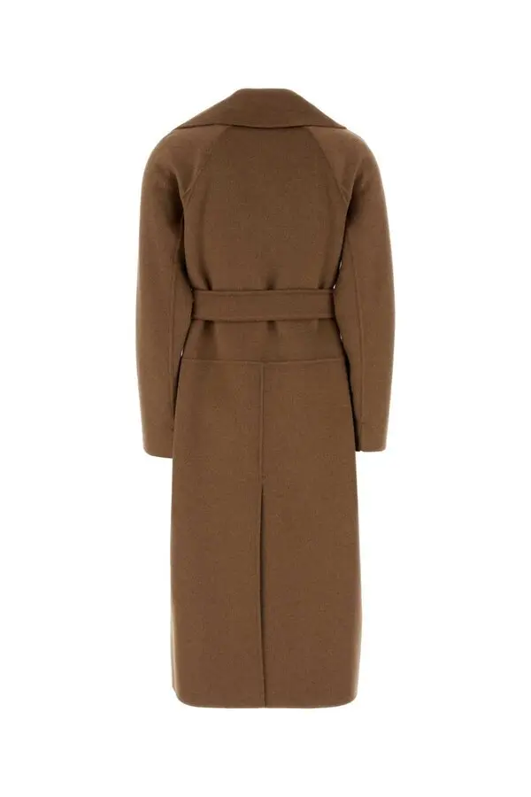 Max Mara S Camel Wool Blend Maris Coat - Brown