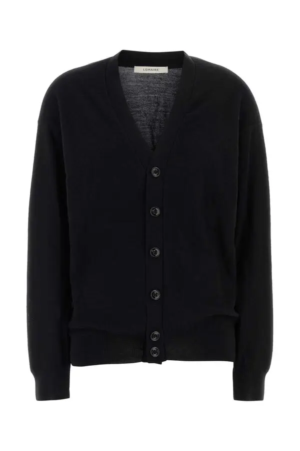 LEMAIRE Wool Blend Cardigan - Black
