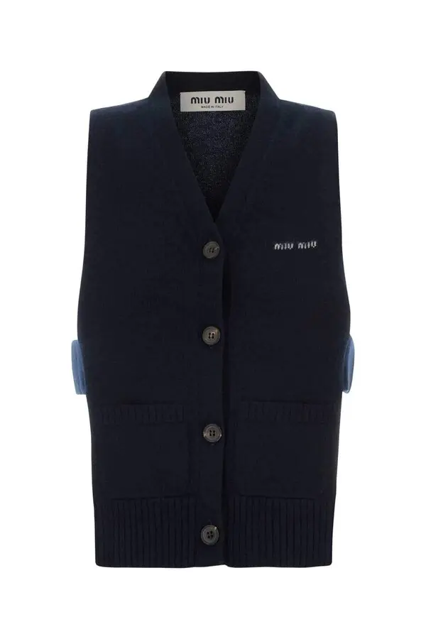Miu Miu Cashmere Vest - Blue