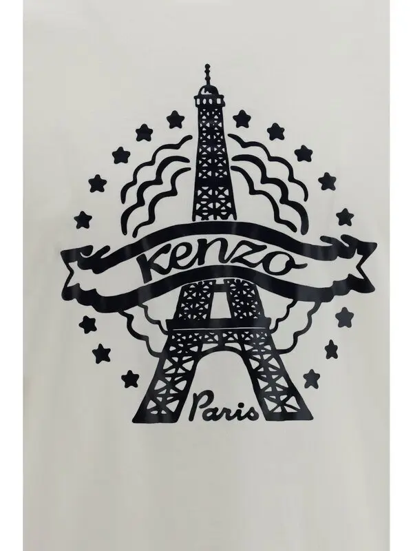 Kenzo Eiffel Tower Design Cotton T-shirt