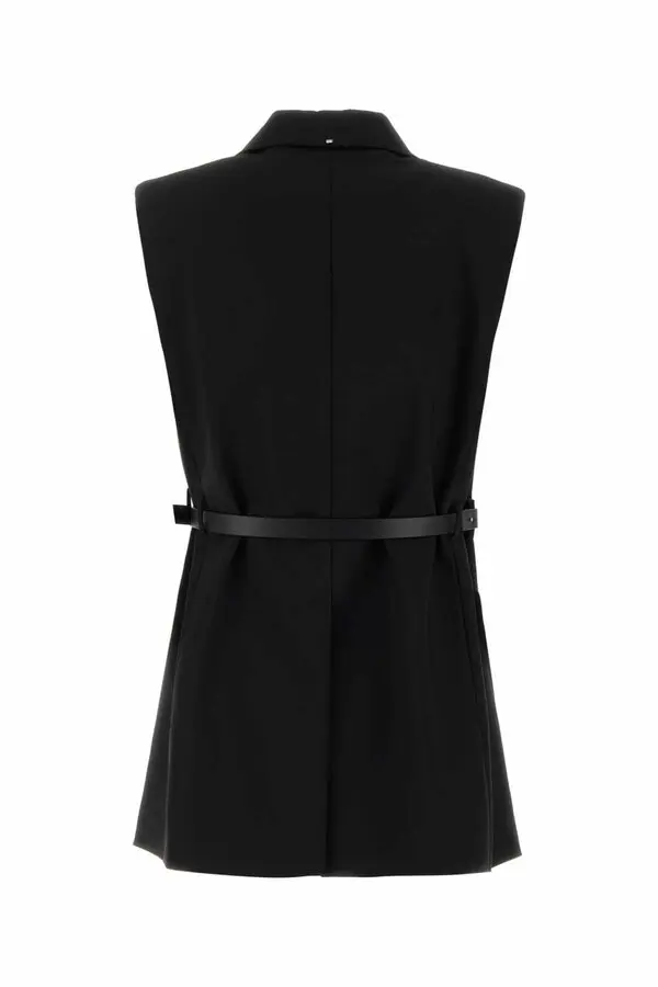 Sportmax Stretch Viscose Gettone Waistcoat - Black