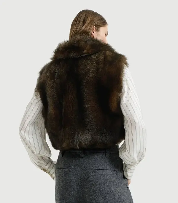 Brunello Cucinelli Shearling Sleeveless Jacket