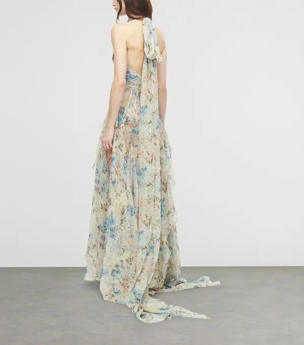 Alexander McQueen Silk Floral Maxi Dress