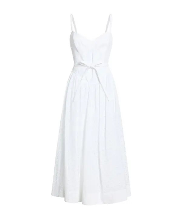 Tory Burch Sleeveless Hollow Out Dress - White