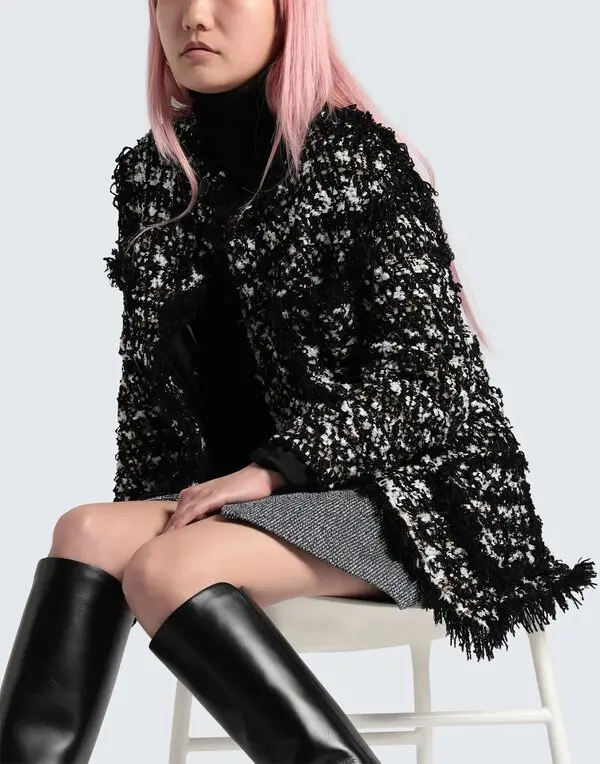Dolce & Gabbana Colorful Single-breasted Wool Coat