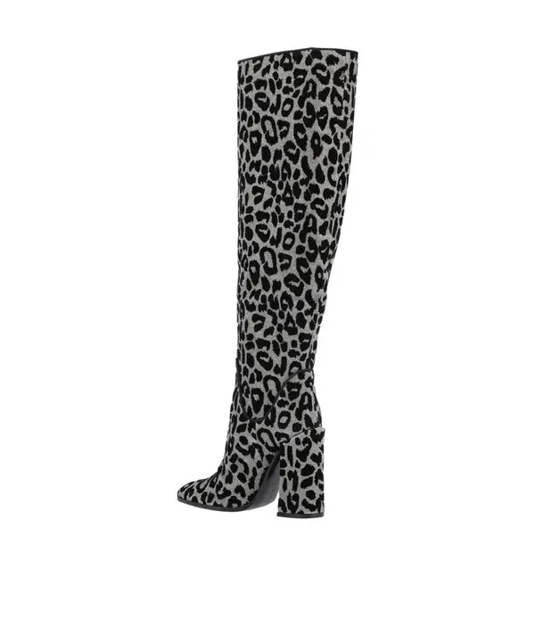 Dolce & Gabbana Leopard Print Knee-high Boots