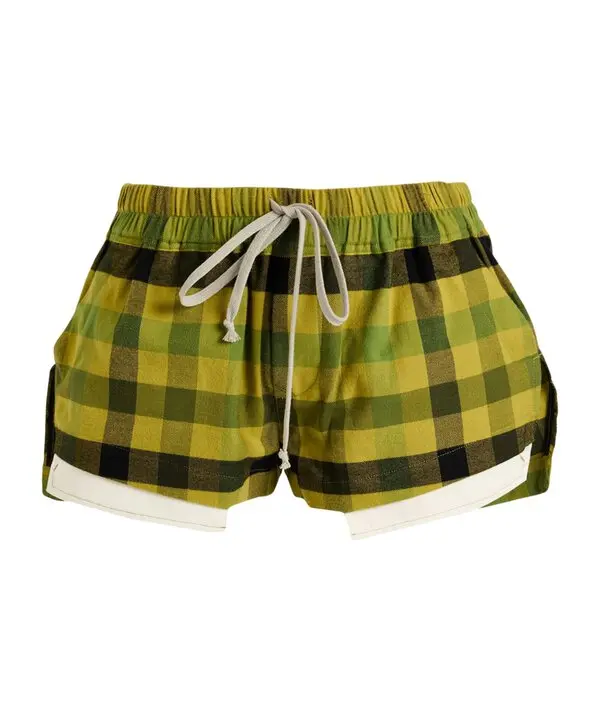 Rick Owens Checked Shorts