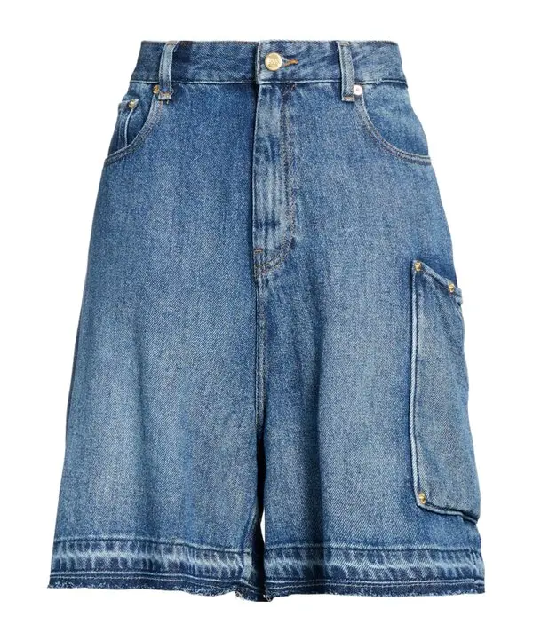 GANNI Light-colored Denim Work Shorts