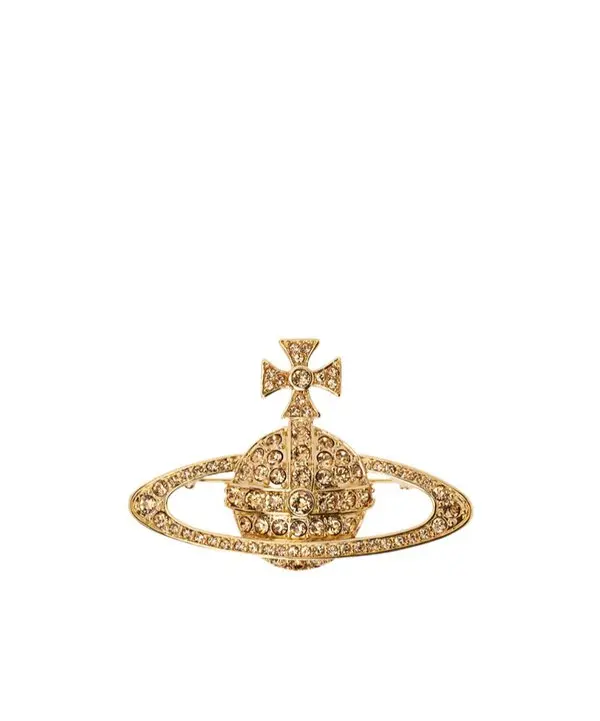 VIVIENNE WESTWOOD Embossed Brooch - Yellow