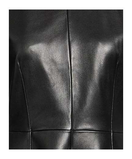 Sportmax Fitted Sleeveless Leather Dress