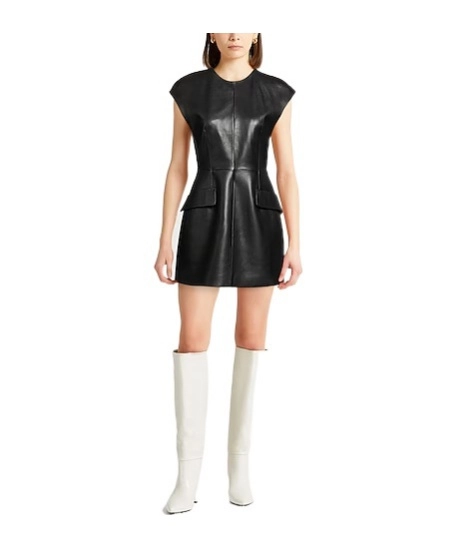 Sportmax Fitted Sleeveless Leather Dress