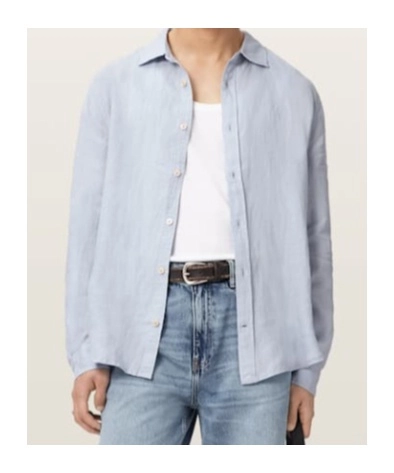 ALLSAINTS Loom Long Sleeve Linen Shirt