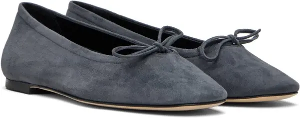 AeydĒ Bow-detail Square-toe Flats