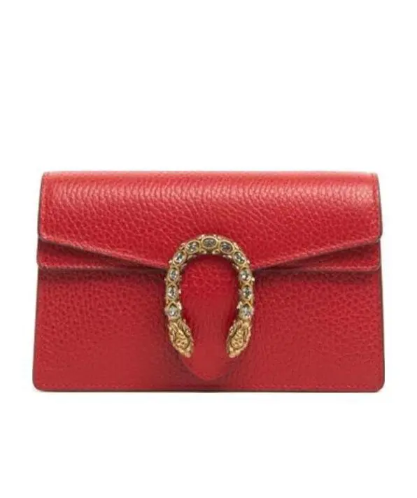 Gucci Dionysus Leather Super Mini Bag - Red