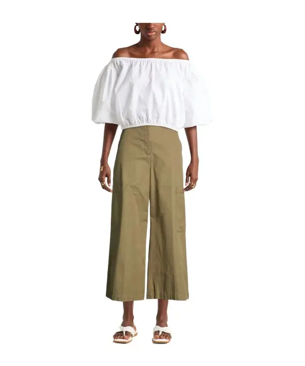 Max Mara Minimalist Solid-color Cargo Pants