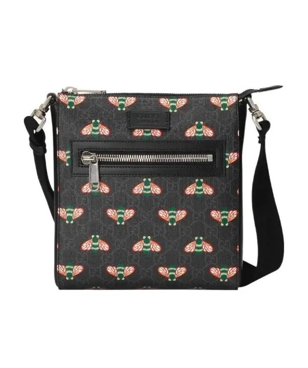 Gucci Bestiary Bee-print Messenger Bag - Black